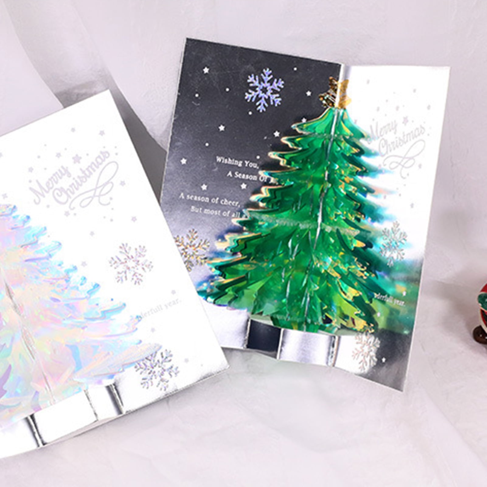 Happy Date Pop up Christmas Cards Crystal Christmas Tree Pop up Cards ...