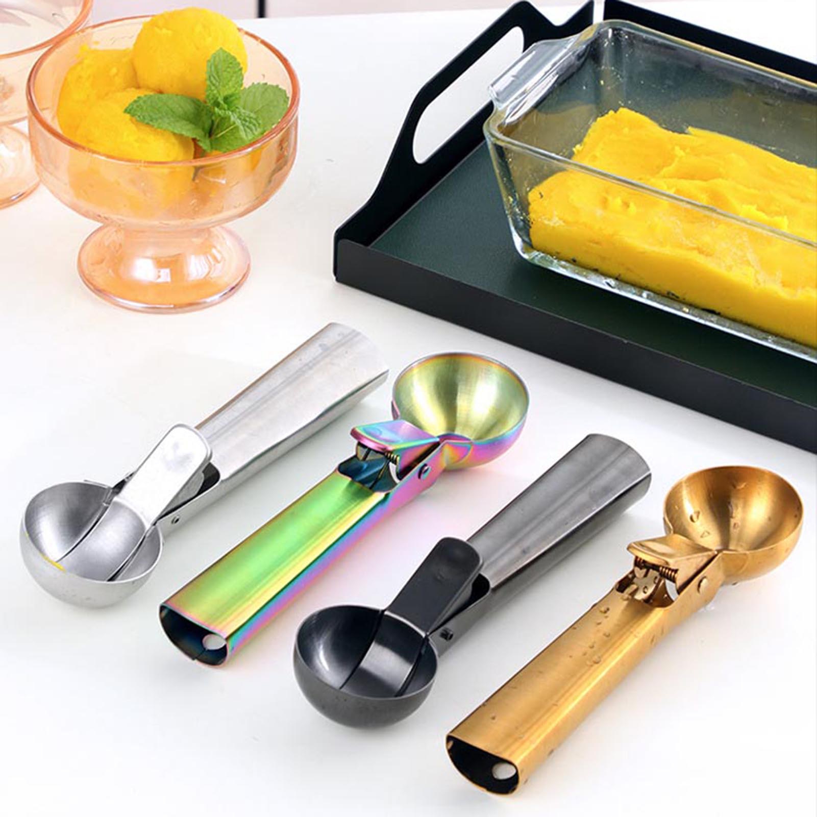 Happy Date Premium Ice Cream Scoop with Trigger Ice Cream Scooper ...