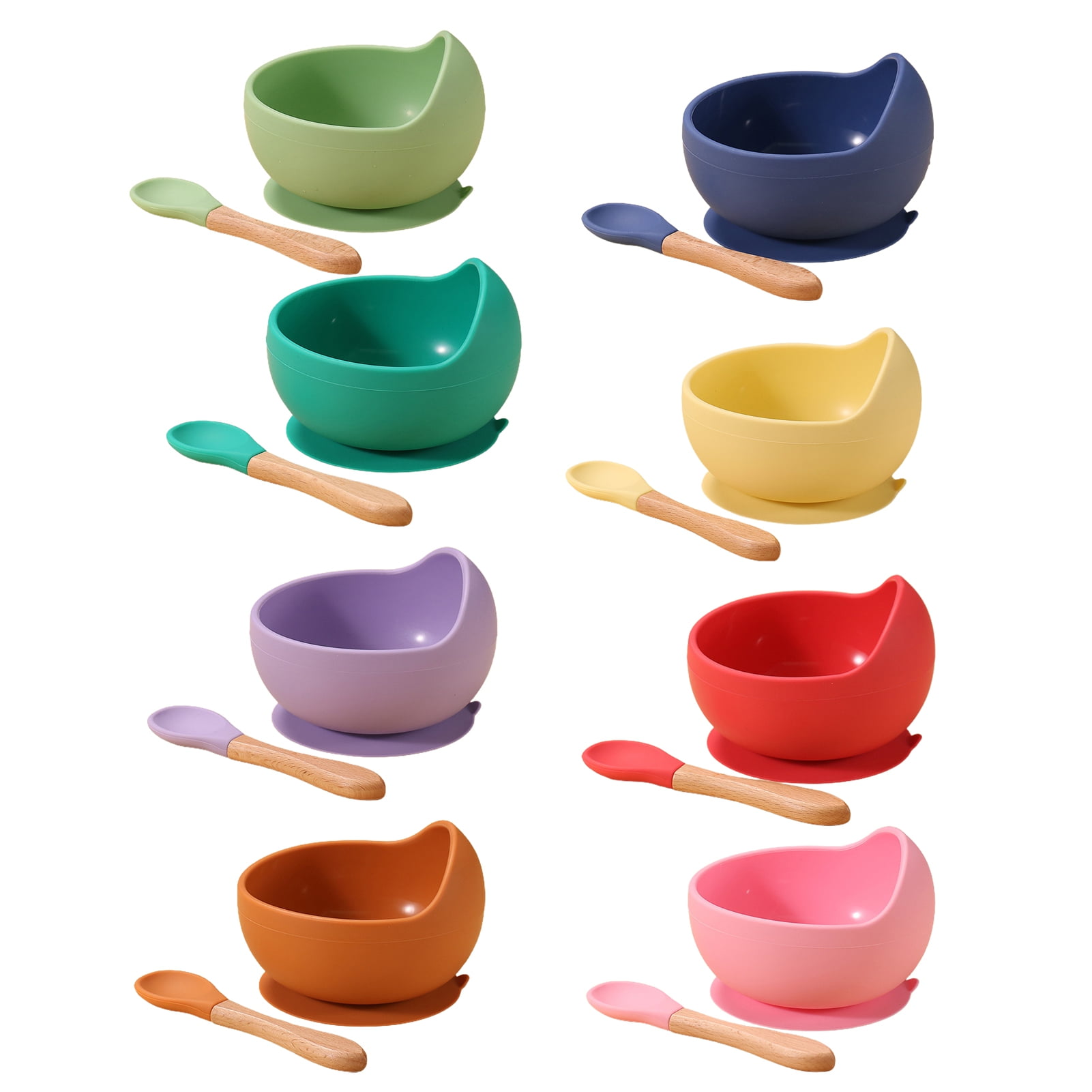 Happy Date Silicone Baby Bowls with Super Suction,Baby Weaning First ...