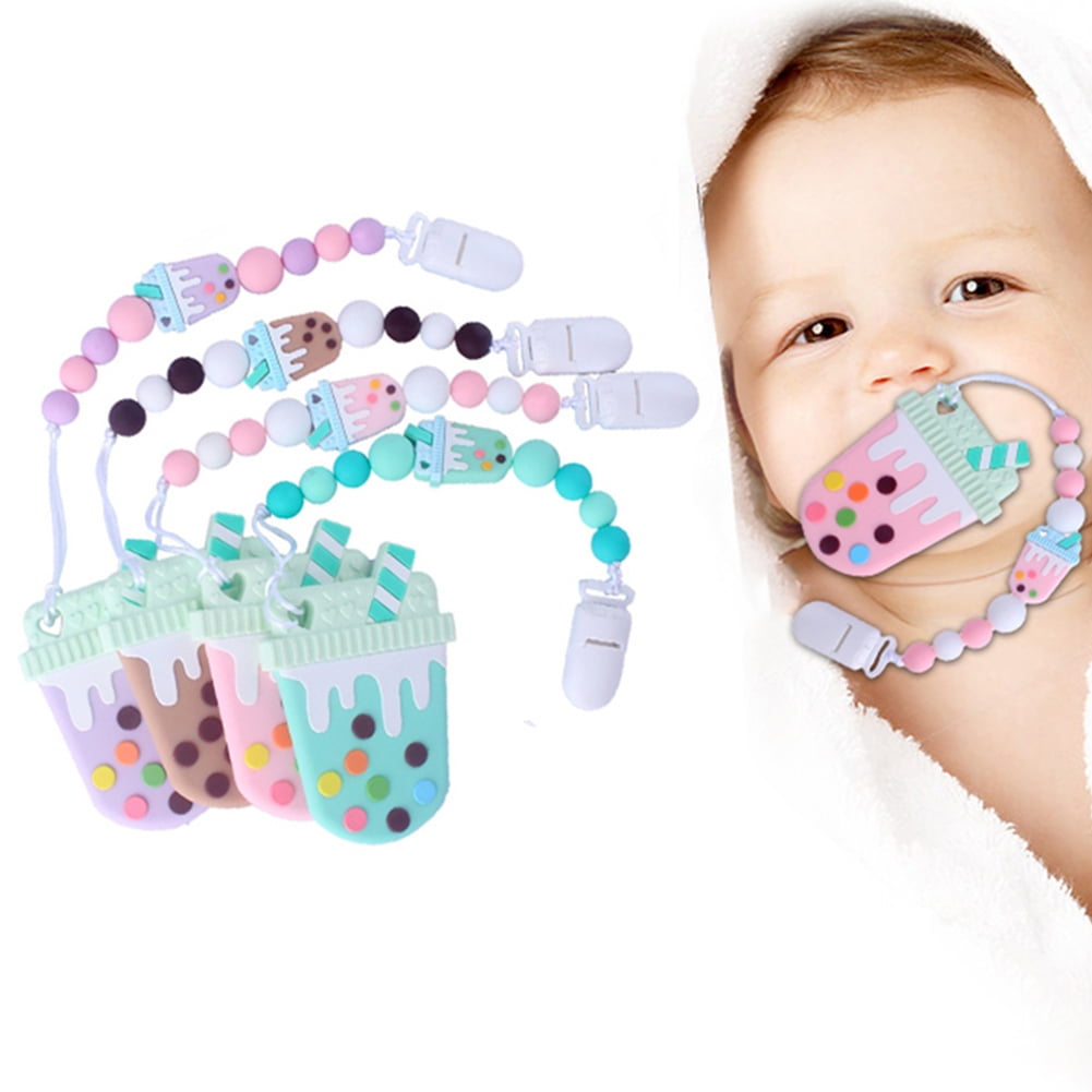 Happy Date Toy Safety Straps, Stretchable Silicone Pacifier Clips Baby ...