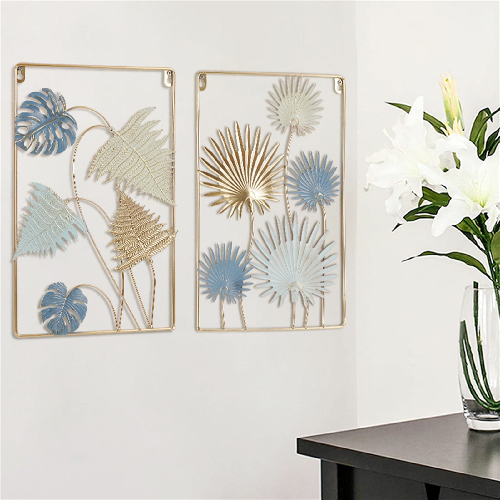 Happy Date Wall Decor, Gold Decorative Painting, Framed Leaf Wall ...