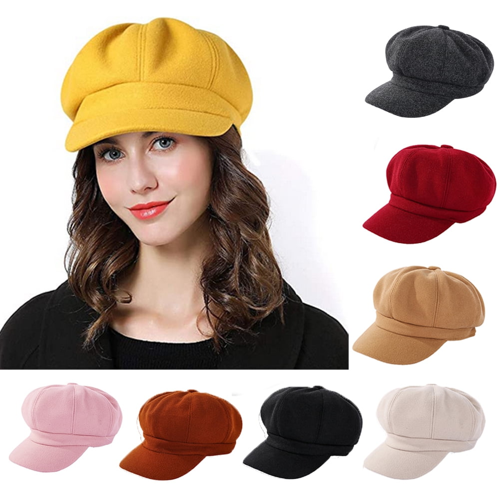 Happy Date Women Beret Newsboy Hat French Wool Cap Classic Autumn ...