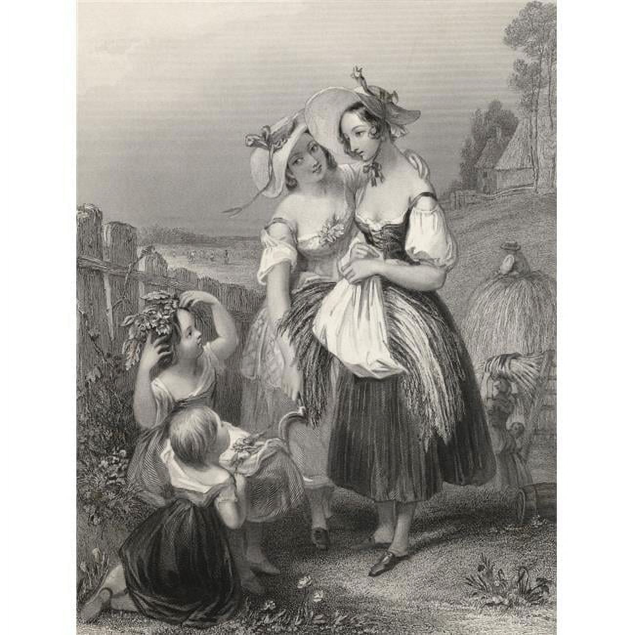 Happy Days Engraved by H. Cook After J. Brown Poster Print - 12 x 16 ...