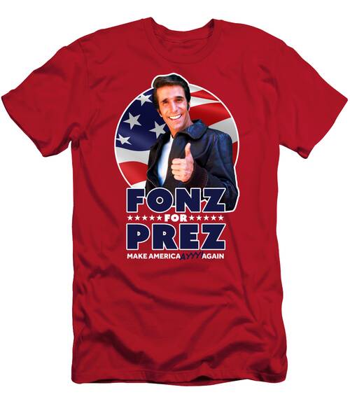 Happy Days - Fonz For Prez T-Shirt - Walmart.com