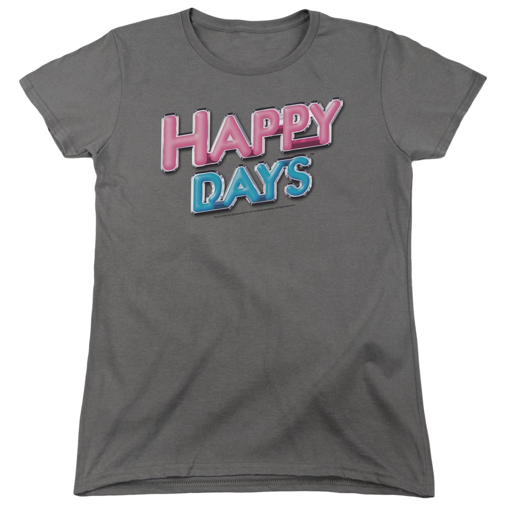 Happy Days Happy Days Logo Women's T-Shirt Charcoal - Walmart.com