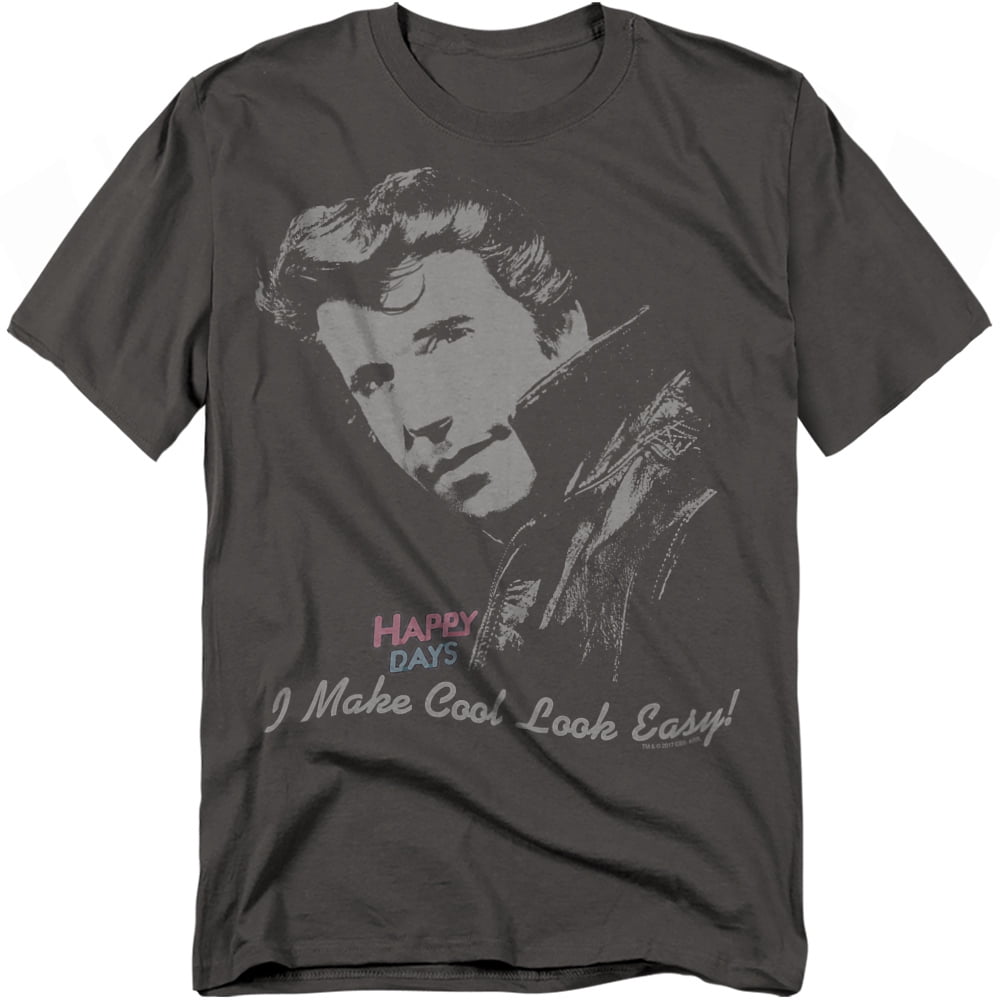 Happy Days Men's Cool Fonz T-shirt Gray - Walmart Business Supplies