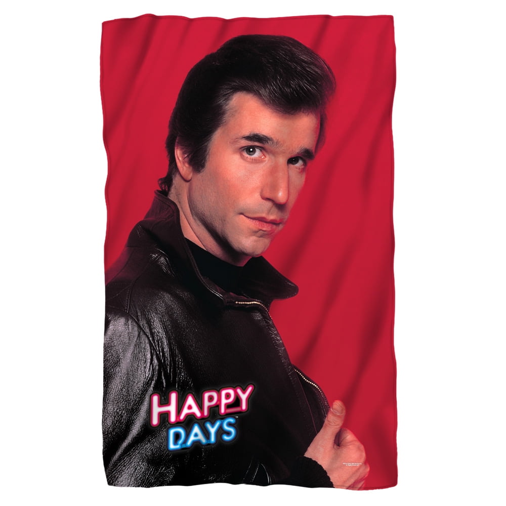 Happy Days - Red Fonz Fleece Blanket 35 x 57in - Walmart.com