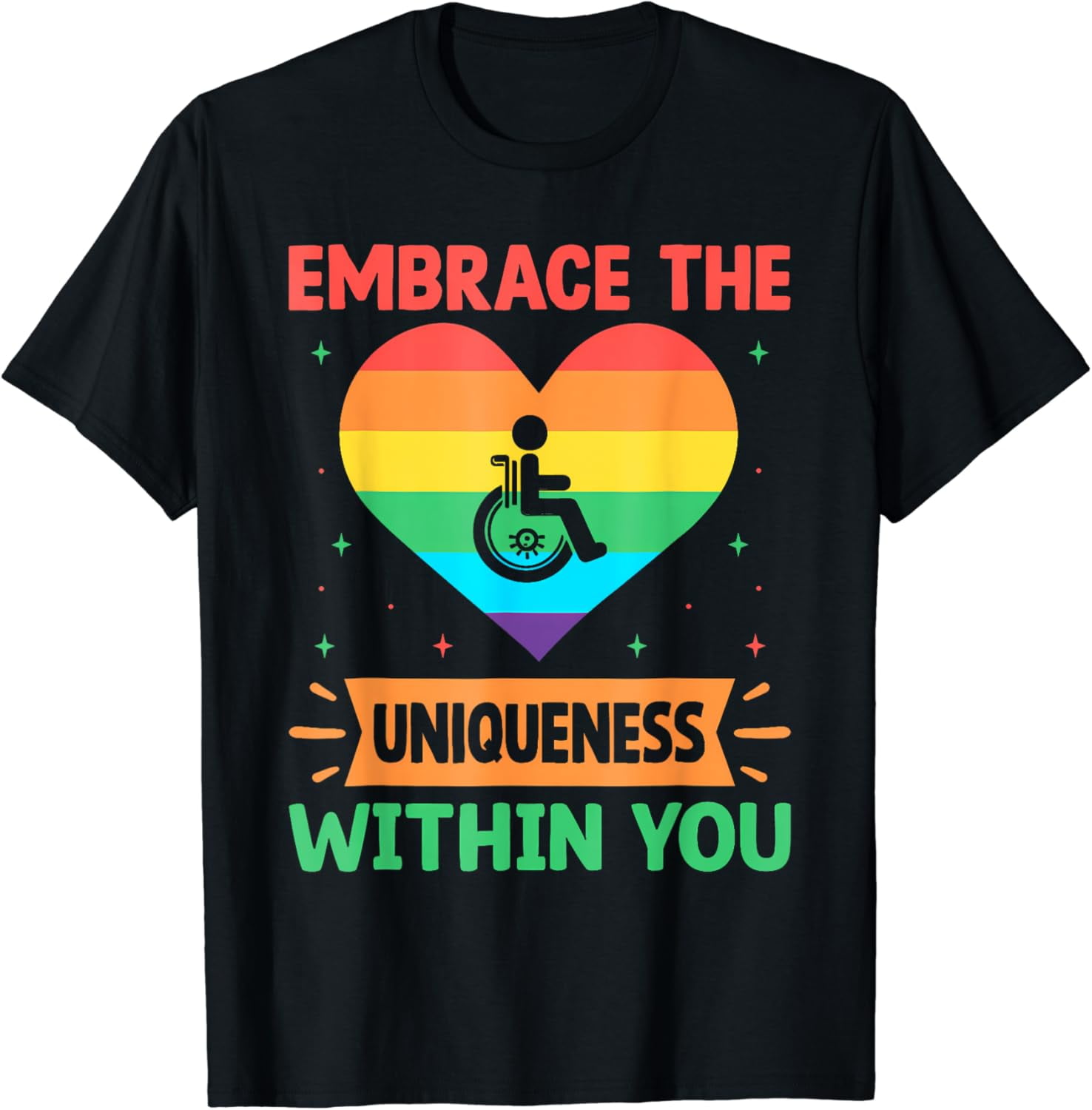Happy Disability Pride Month Proud Disabled Equality T-Shirt - Walmart.com