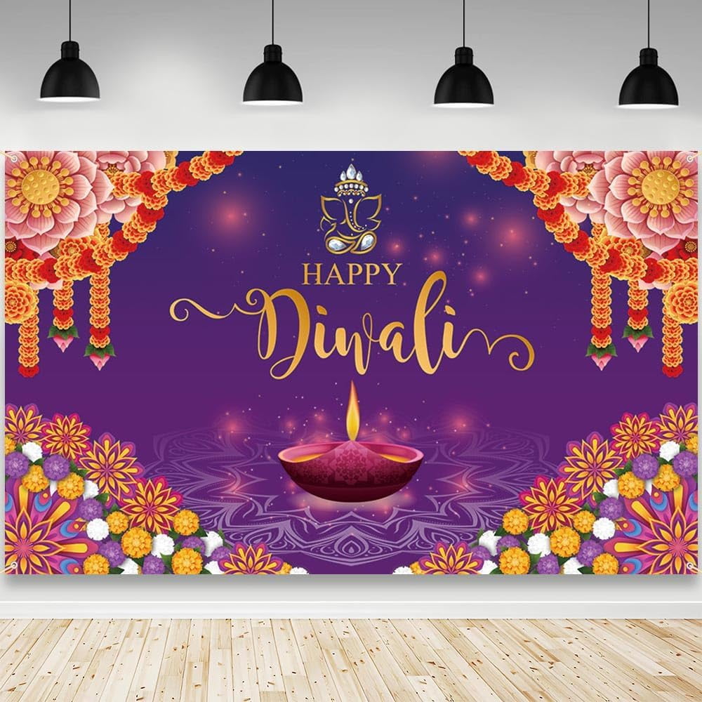 Happy Diwali Backdrop Indian Diwali Festival of Lights Photography ...