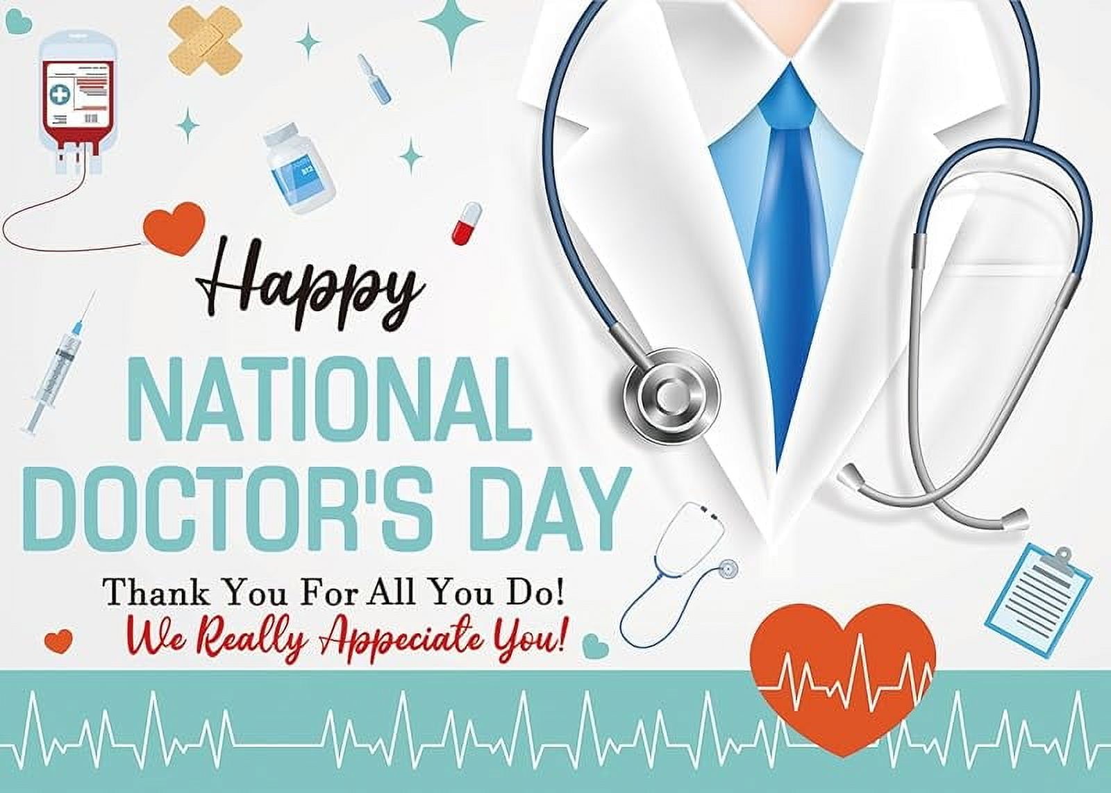 Happy Doctors Day Backdrop Thank You Doctors Medical Theme Photography ...