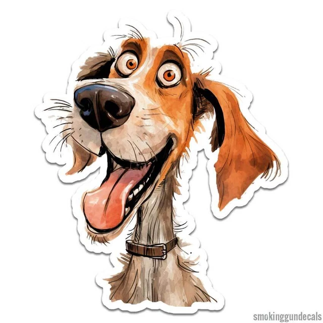 Happy Dog Good Boy Sticker Indoor Outdoor Phone Decal Water Bottle ...