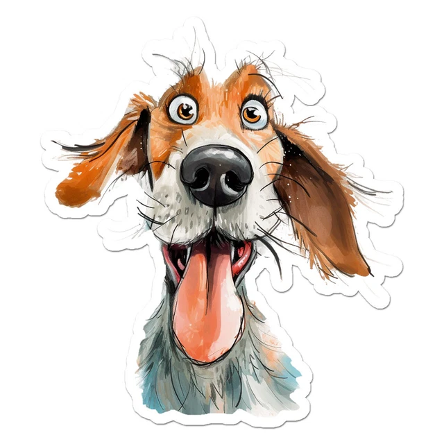 Happy Dog Good Boy Sticker Phone Decal Water Bottle Stickers Car Decals ...