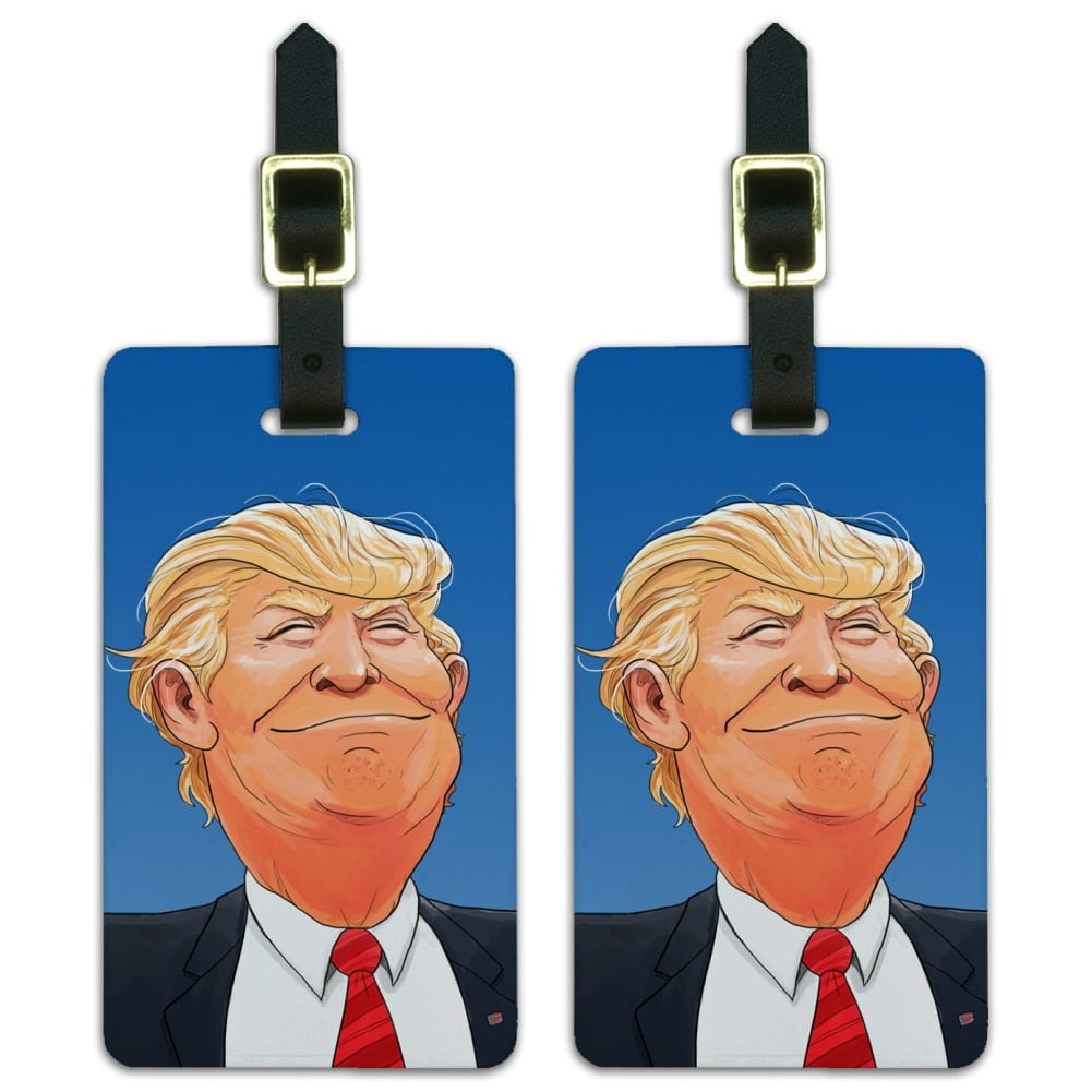 Happy Donald Trump Make America Great Luggage ID Tags Suitcase Carry-On ...
