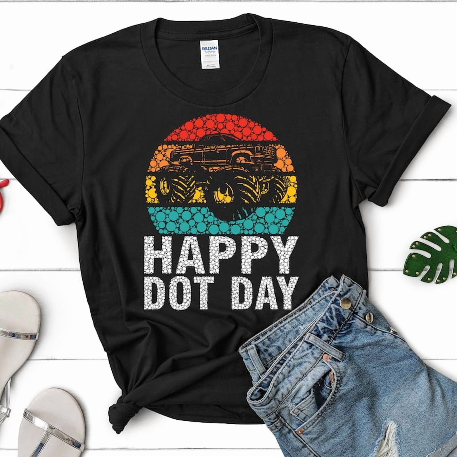 Happy Dot Day T-Shirt, Polka Dot Day T-Shirt, Monster Truck T-Shirt ...