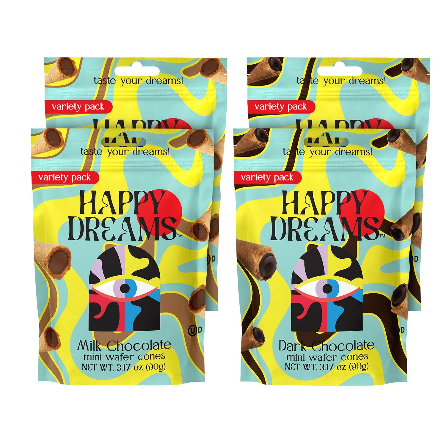 Happy Dreams Bite-Sized AIF4 Cone Treats - Irresistible Mini Cones ...
