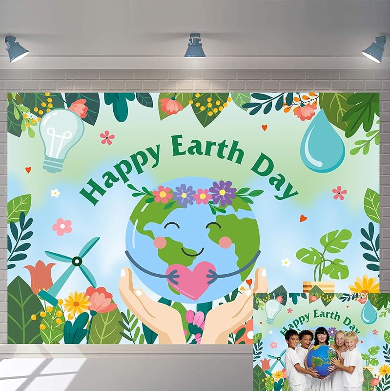 Happy Earth Day Backdrop April 22 Save The Nature Photography ...