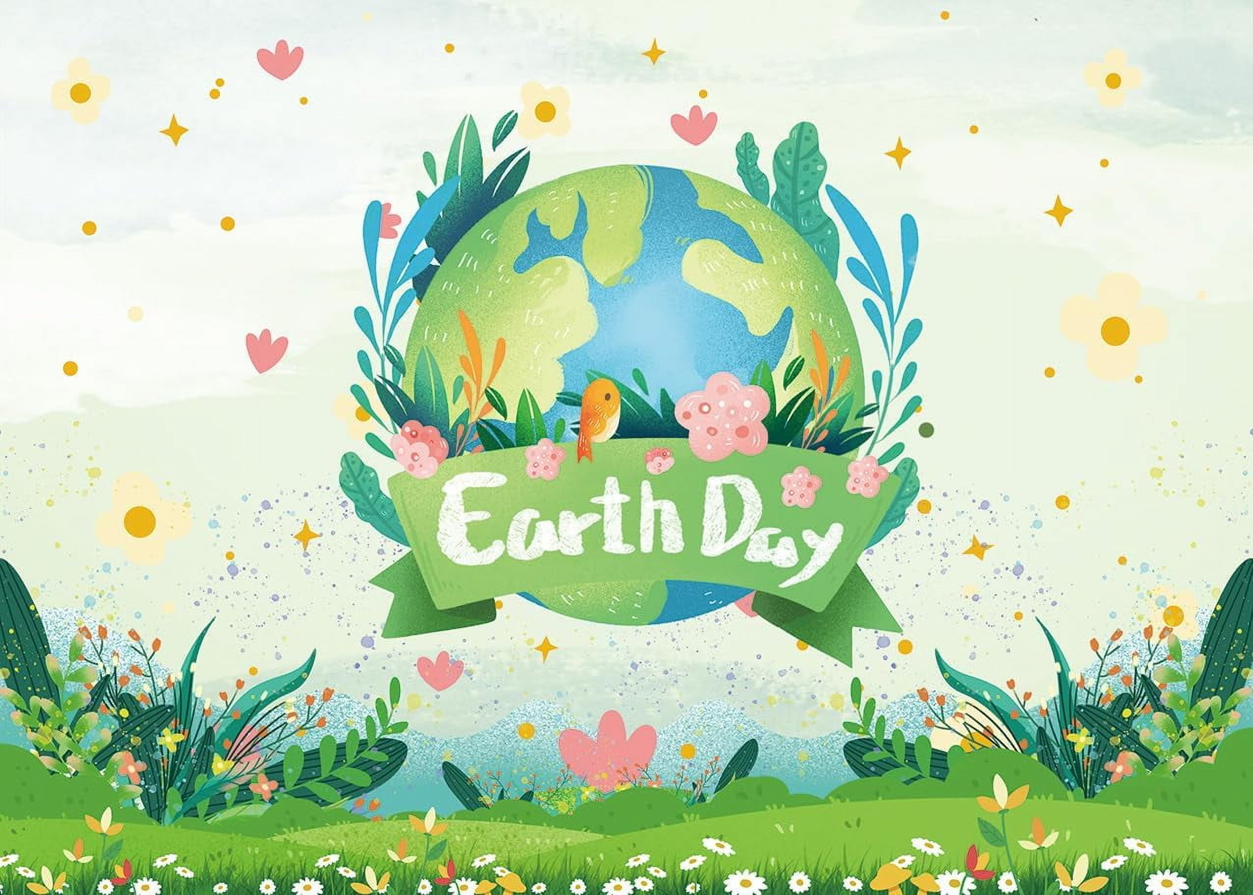 Happy Earth Day Backdrop April 22 Save The Nature Photography ...