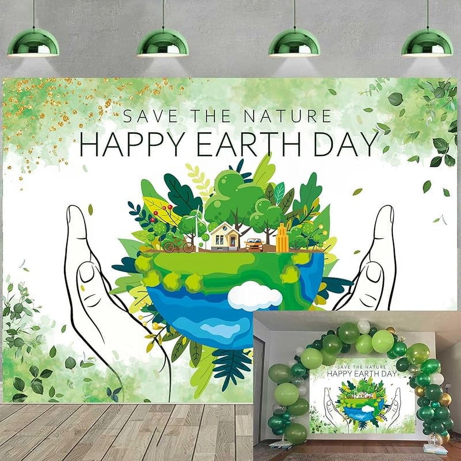 Happy Earth Day Backdrop for Photography Save The Nature Banner April ...