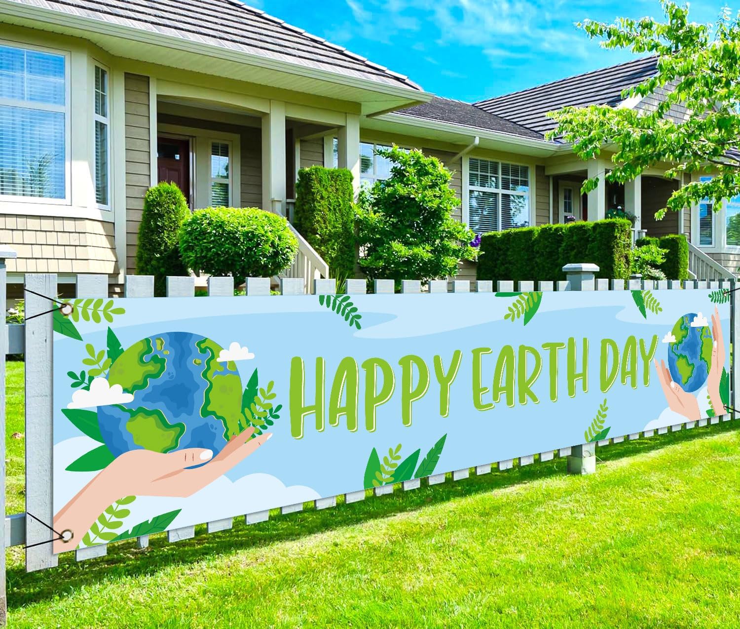 Happy Earth Day Fence Banner April 22 Save Our Planet Decor School ...