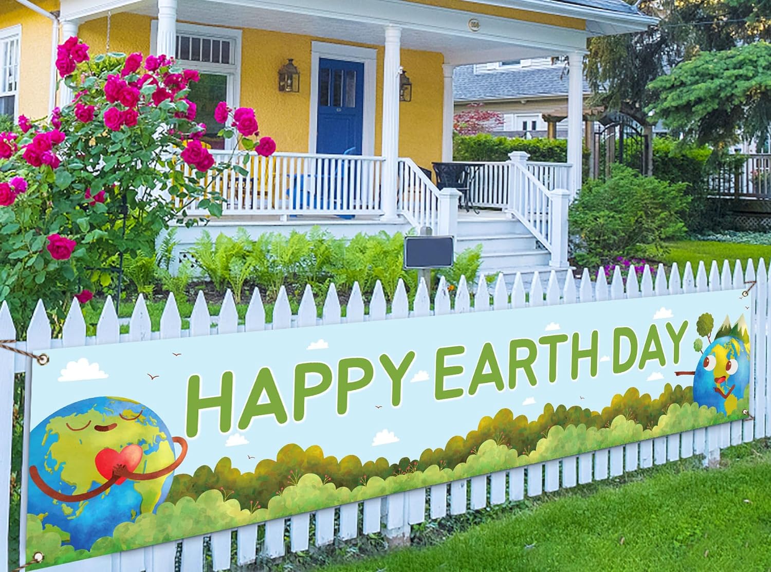Happy Earth Day Fence Banner April 22 Save Our Planet Party School ...
