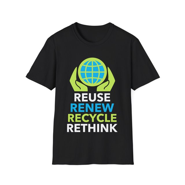 Happy Earth Day Recycling Symbol Reuse Renew Rethink Recycle Mens Shirts - Walmart.com