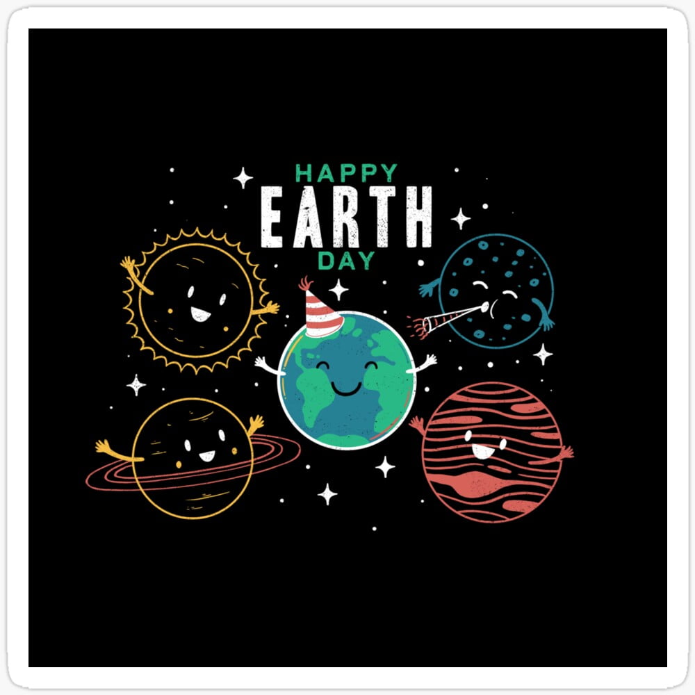 Happy Earth Day Sticker Phone Decal Water Bottle Stickers Car Decals ...