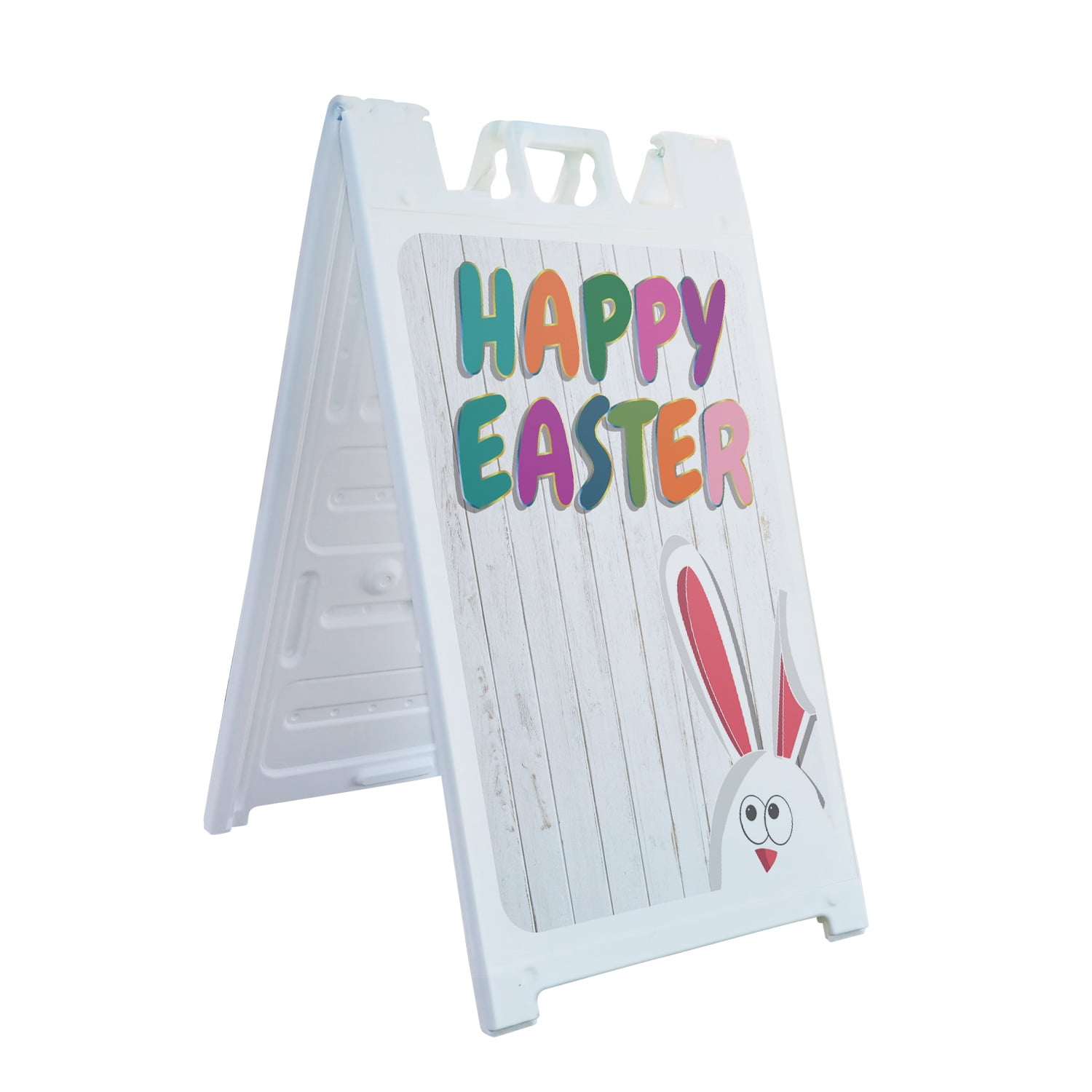 Happy Easter 24" x 36" Double Sided A-Frame Sidewalk Sign, Includes 2 ...