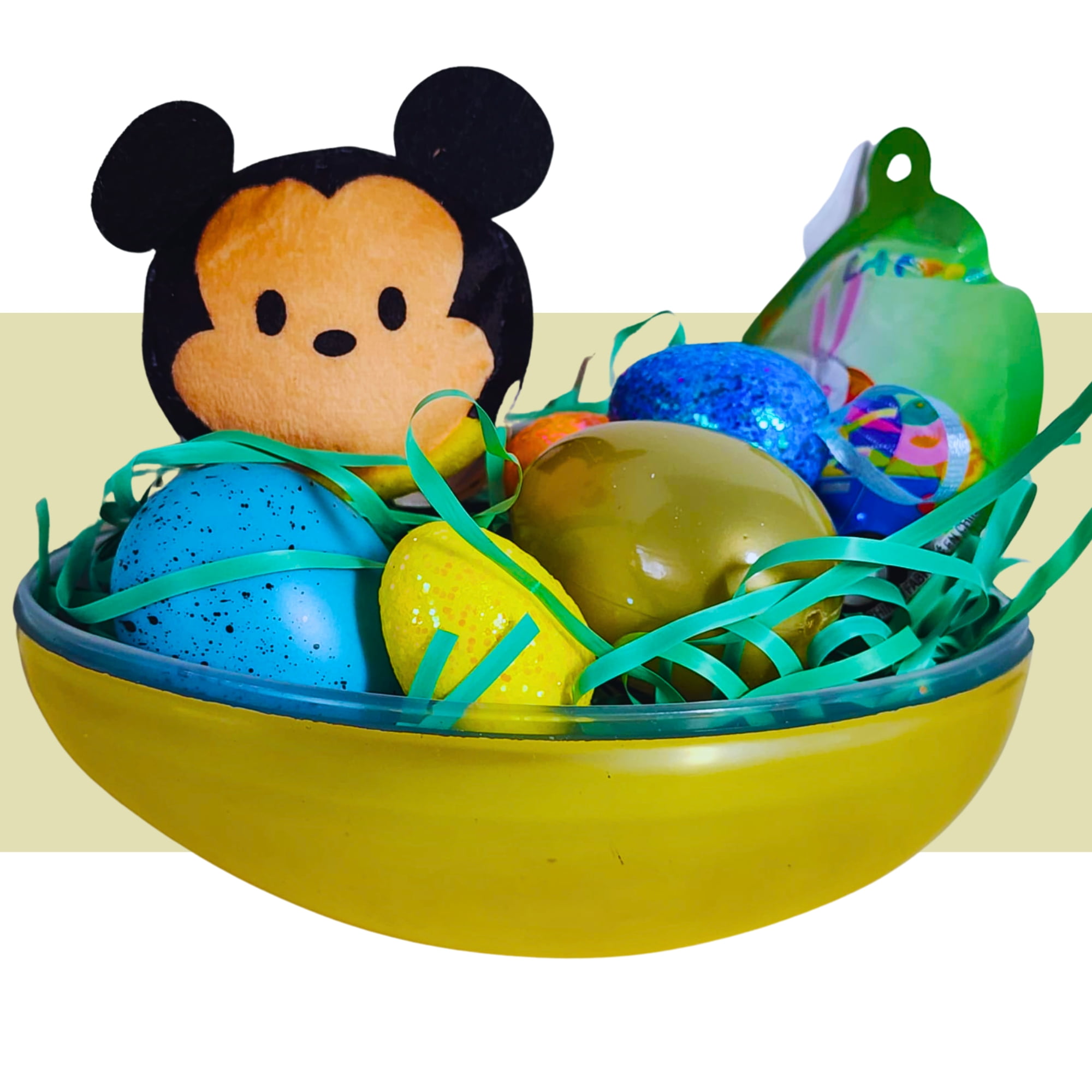 Happy Easter Basket Pre-Filled Surprise 6-inch Egg w/ Mickey Plushie ...