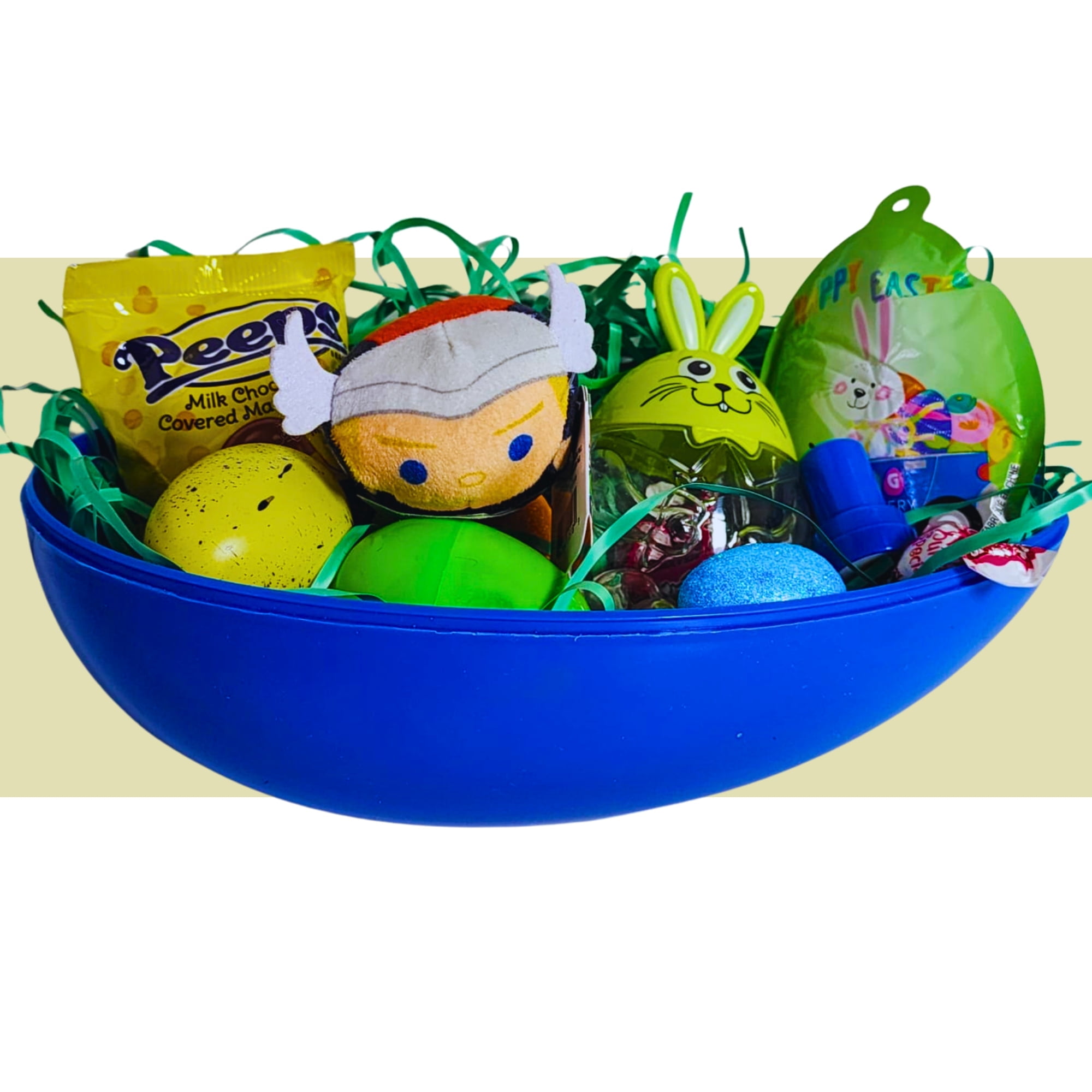 Happy Easter Basket Pre-Filled Surprise Jumbo Egg w/ Thor Plushie ...