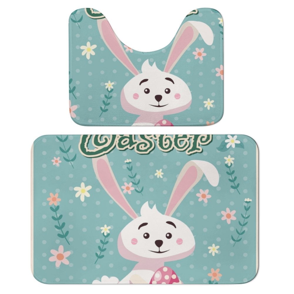 Happy Easter Bathroom Rugs Set 2 Pieces, Bathroom Set - Quick Drying ...