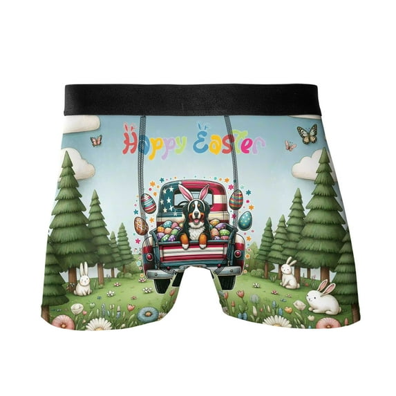 Happy Easter Bernese Mountain Dog American Flag Truck Bunny Ears All ...