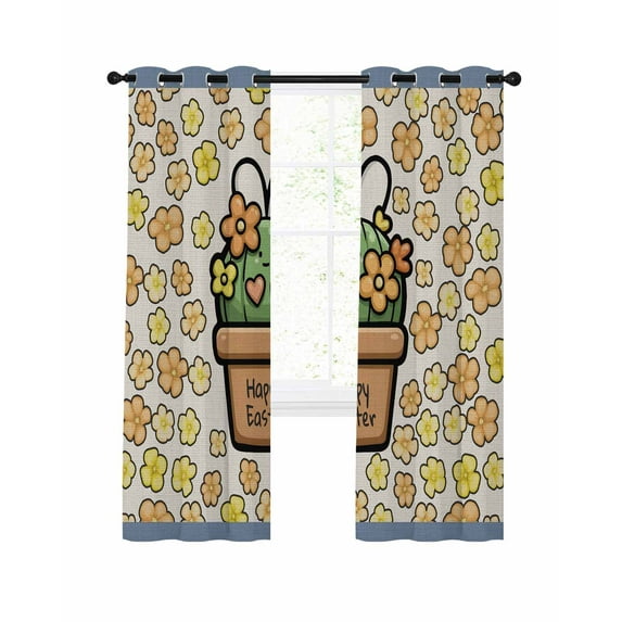 Happy Easter Blackout Curtains for Bedroom Living Room, Spring Rabbit ...