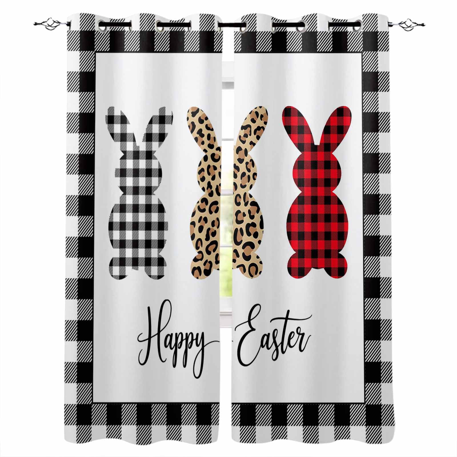 Happy Easter Blackout Curtains for Bedroom/Living Room, Thermal ...