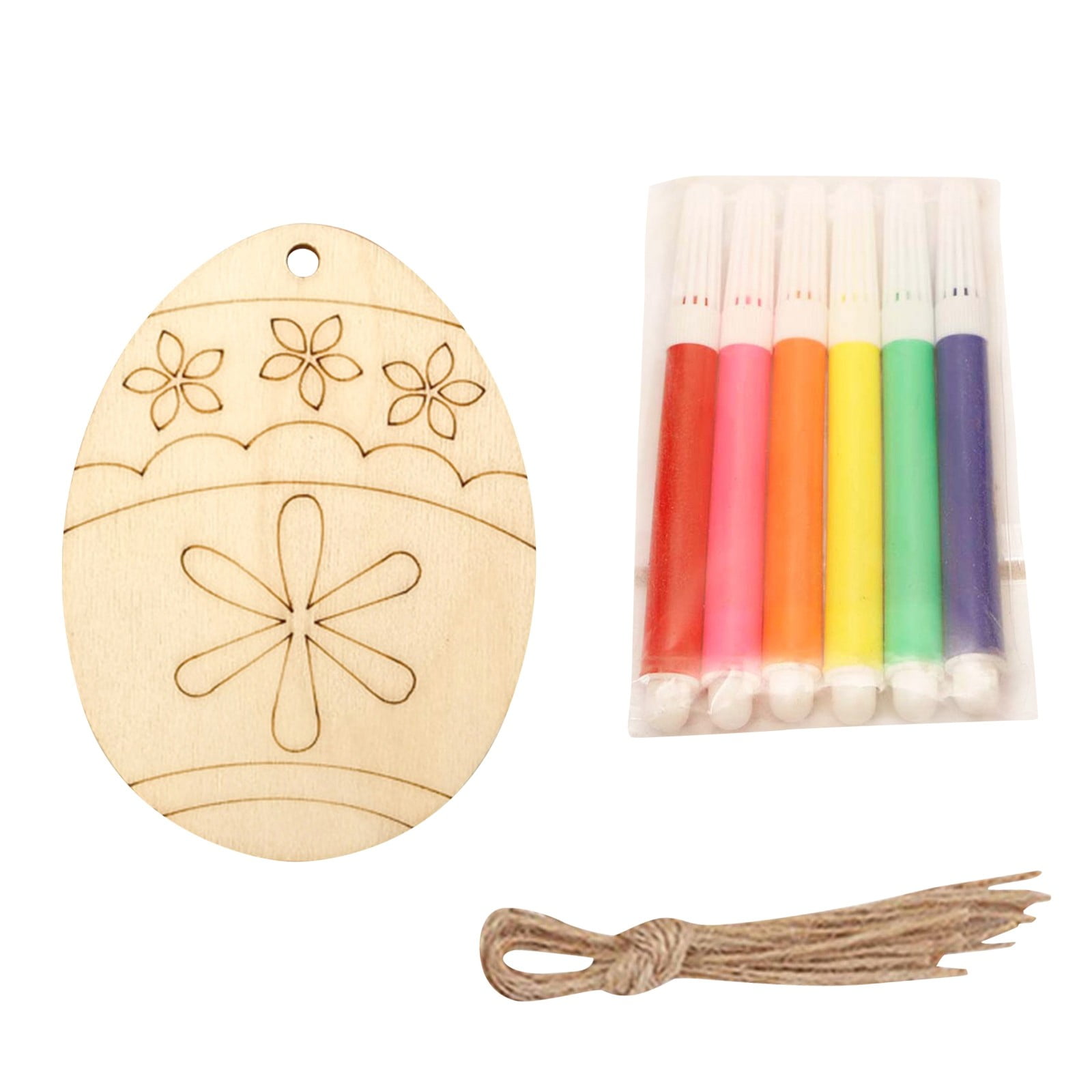 Happy Easter Bunny Gifts DIY Easter Egg Craft Kit for Kids, Wooden Egg ...