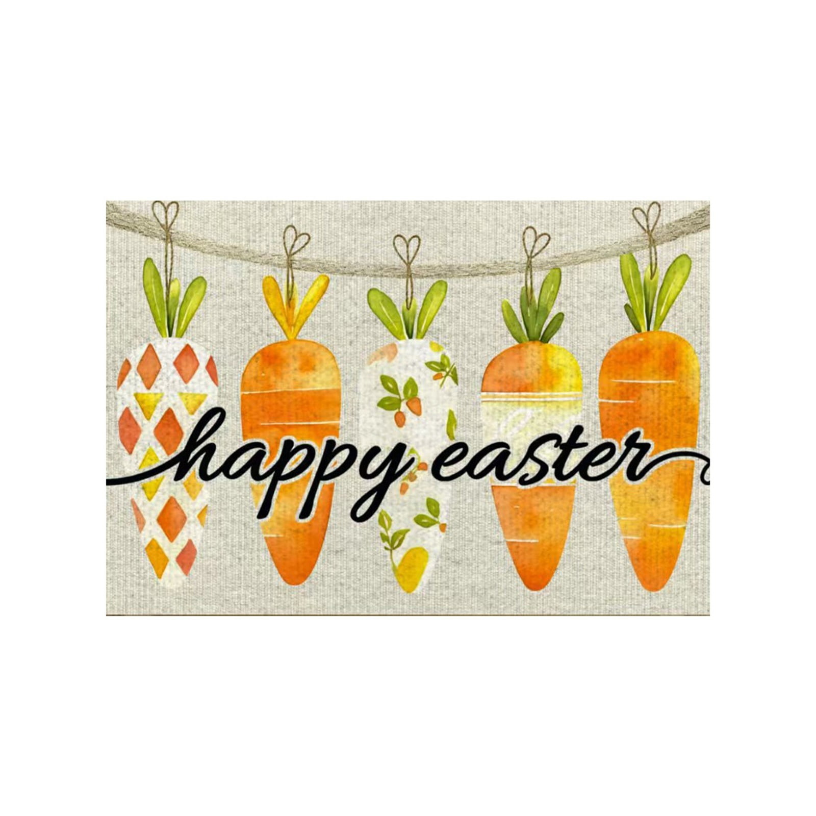 Happy Easter Bunny Door Mat Outdoor Rabbit Welcome Front Mat Easter ...
