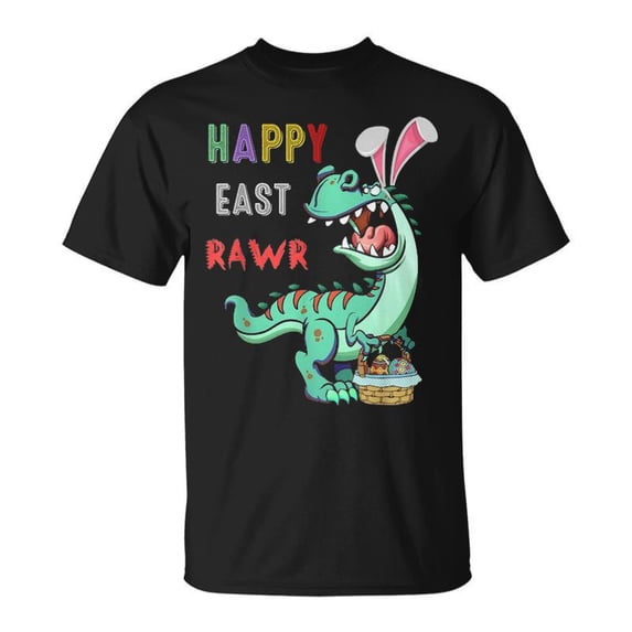 Happy Easter Bunny T Rex Eggs Hunting Rabbit Egg Unisex TShirt ...