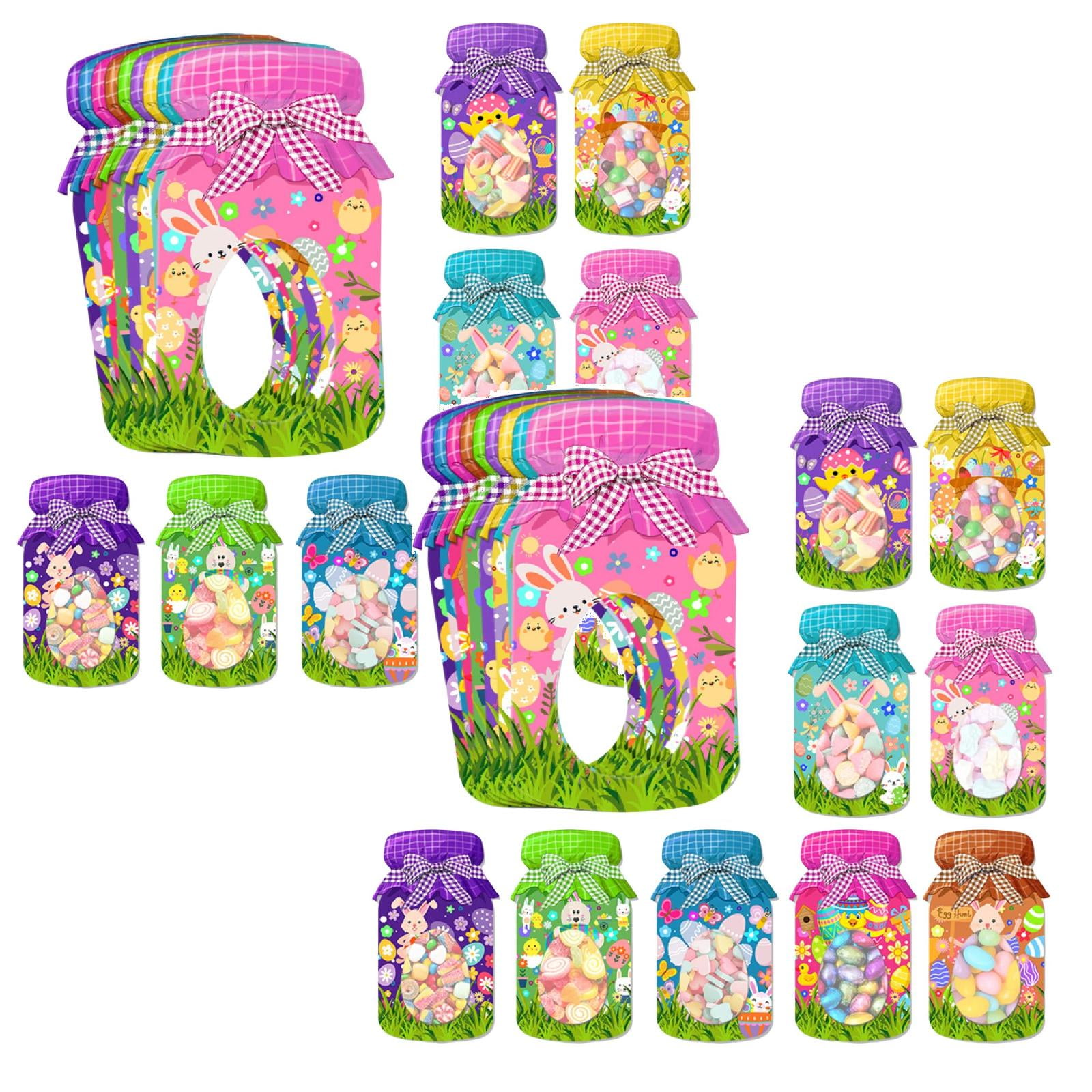 Happy Easter Cards for Kids Classroom,Funny DIY Jar Bunnies Eggs Chick ...