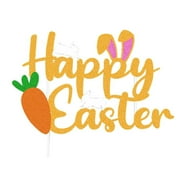 Gold Happy Easter Script Layon Cake Decoration (1 piece) - Walmart.com