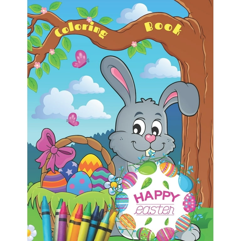 easter bunny coloring pages easy