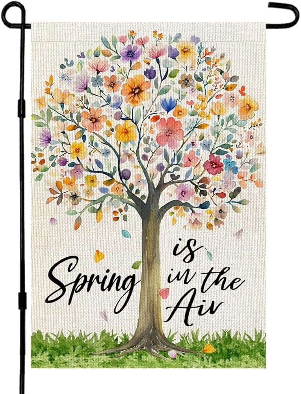 Happy Easter Cross Garden Flag 12x18 Inch Double Sided Easter Flags ...