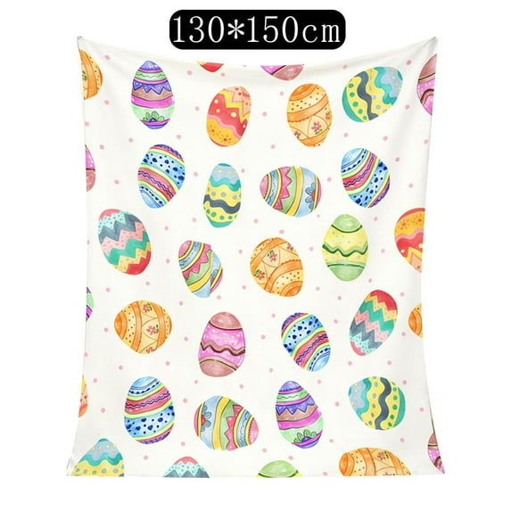 Happy Easter Day Eggs Throw Blanket, Easter Egg Kids Blanket, Soft ...