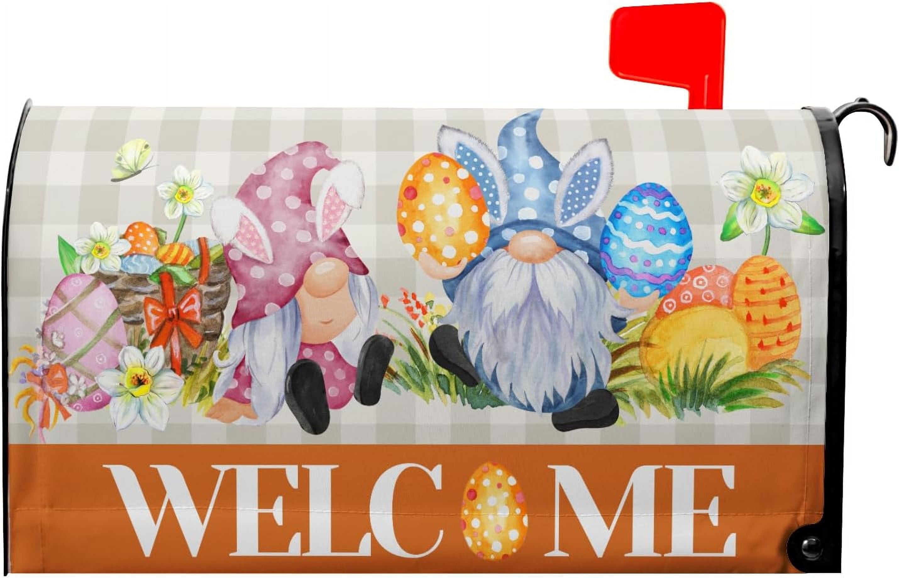 Happy Easter Day Mailbox Cover Magnetic Standard Size 21x18in Easter ...