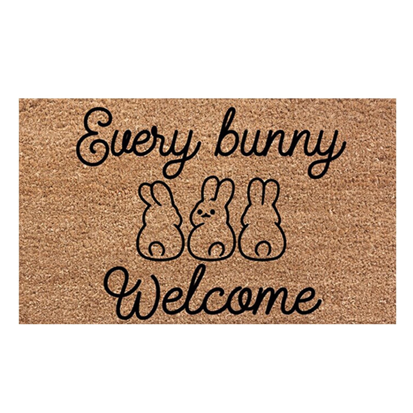 Happy Easter Decorative Mats Coir Mat Funny Weather Mat for Entryway ...