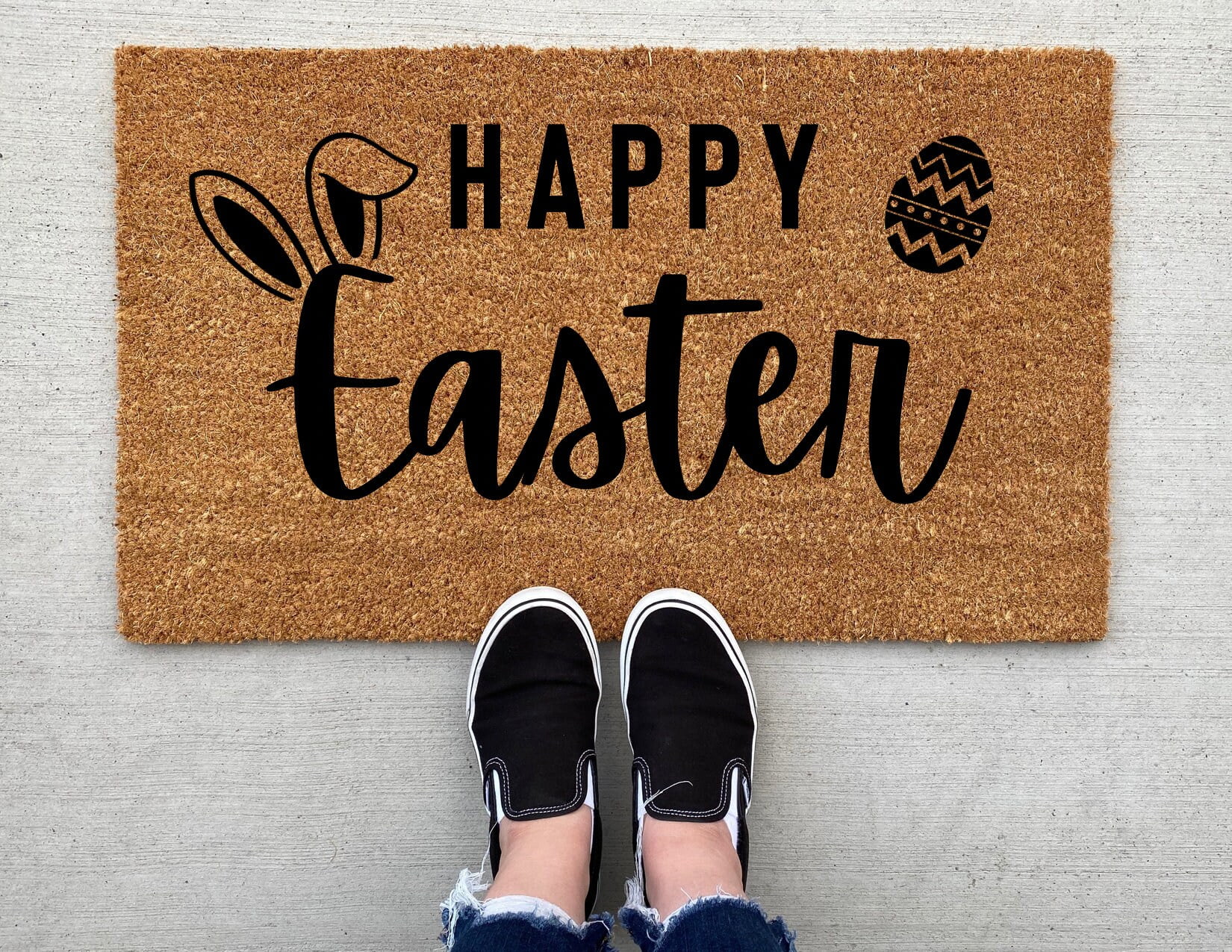 Happy Easter Doormat, Easter Doormat, Jesus, Spring Decor, Doormat ...