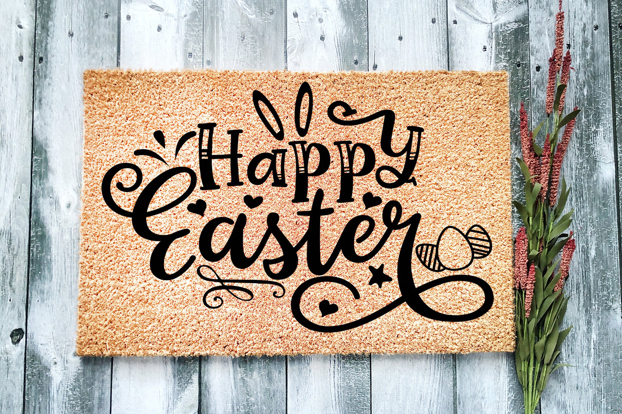 Welcome Easter Decorative Doormat, Spring Easter Holiday Floor Non Slip ...