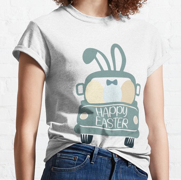 Happy Easter Eggs Happy Easter Car Classic T-Shirt - Walmart.com