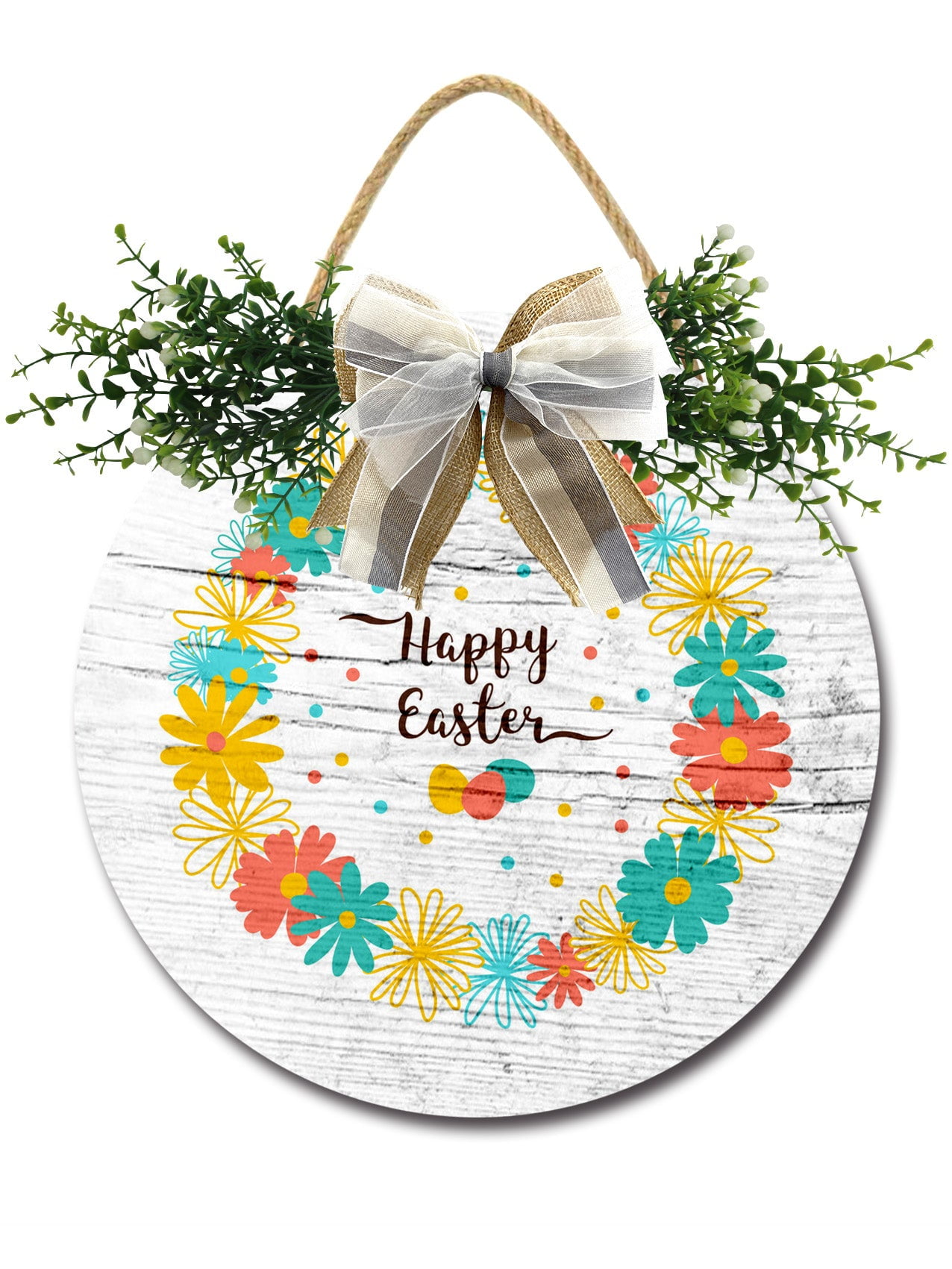 Happy Easter Front Door Sign Funny Wreaths Hanging Wooden Plaque ...