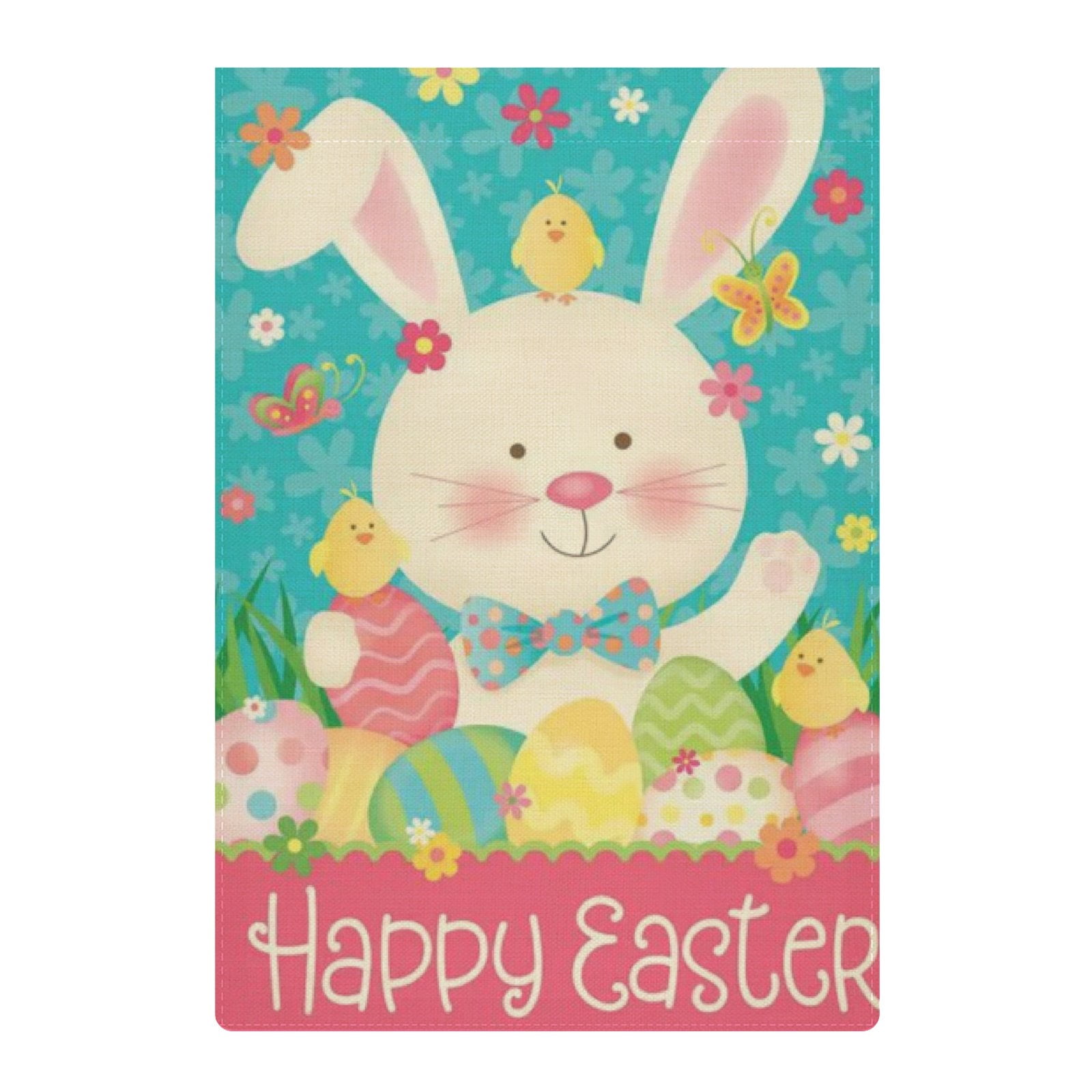 Happy Easter Garden Flags For Outside, Double Sided Linen Spring Summer ...