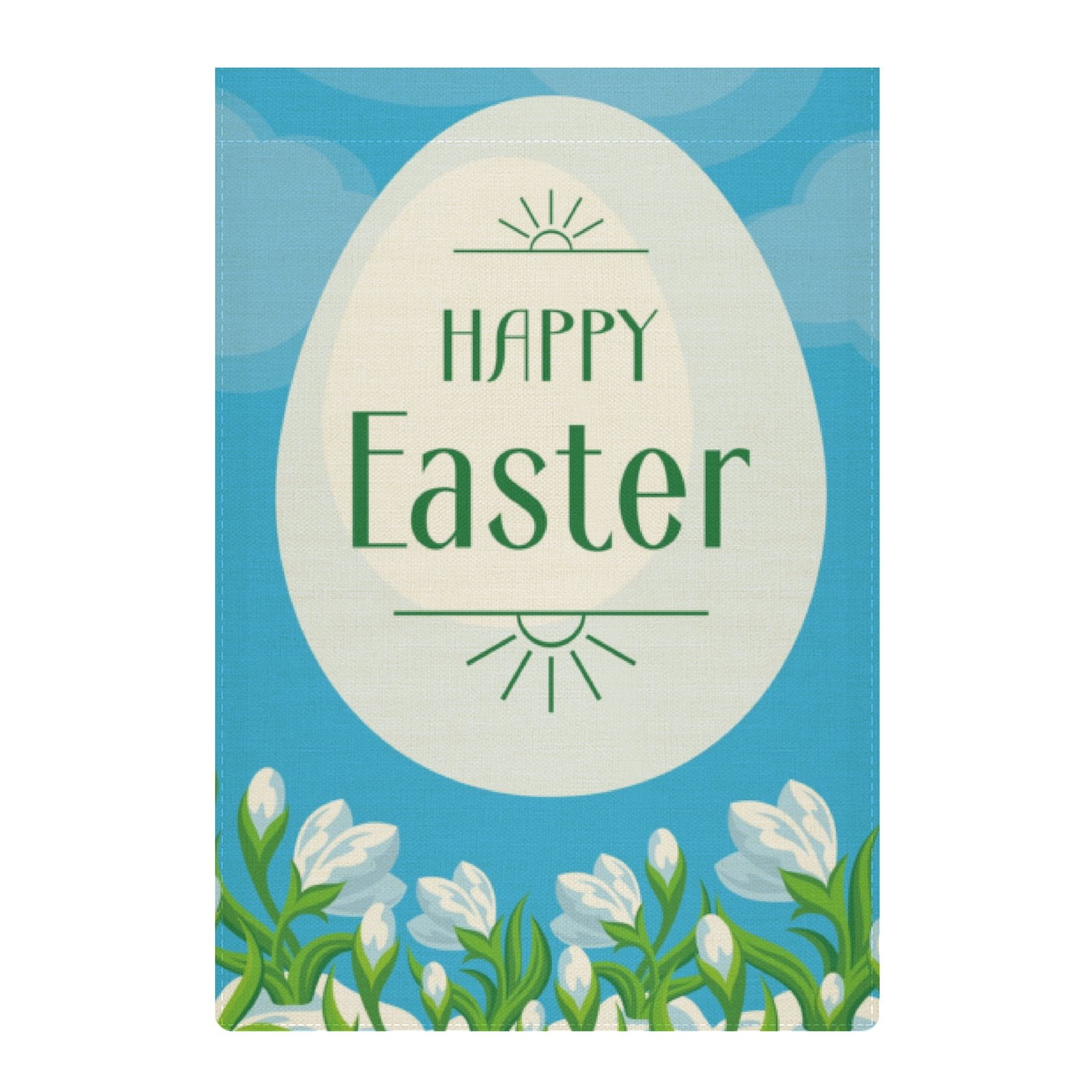 Happy Easter Garden Flags For Outside, Double Sided Linen Spring Summer ...