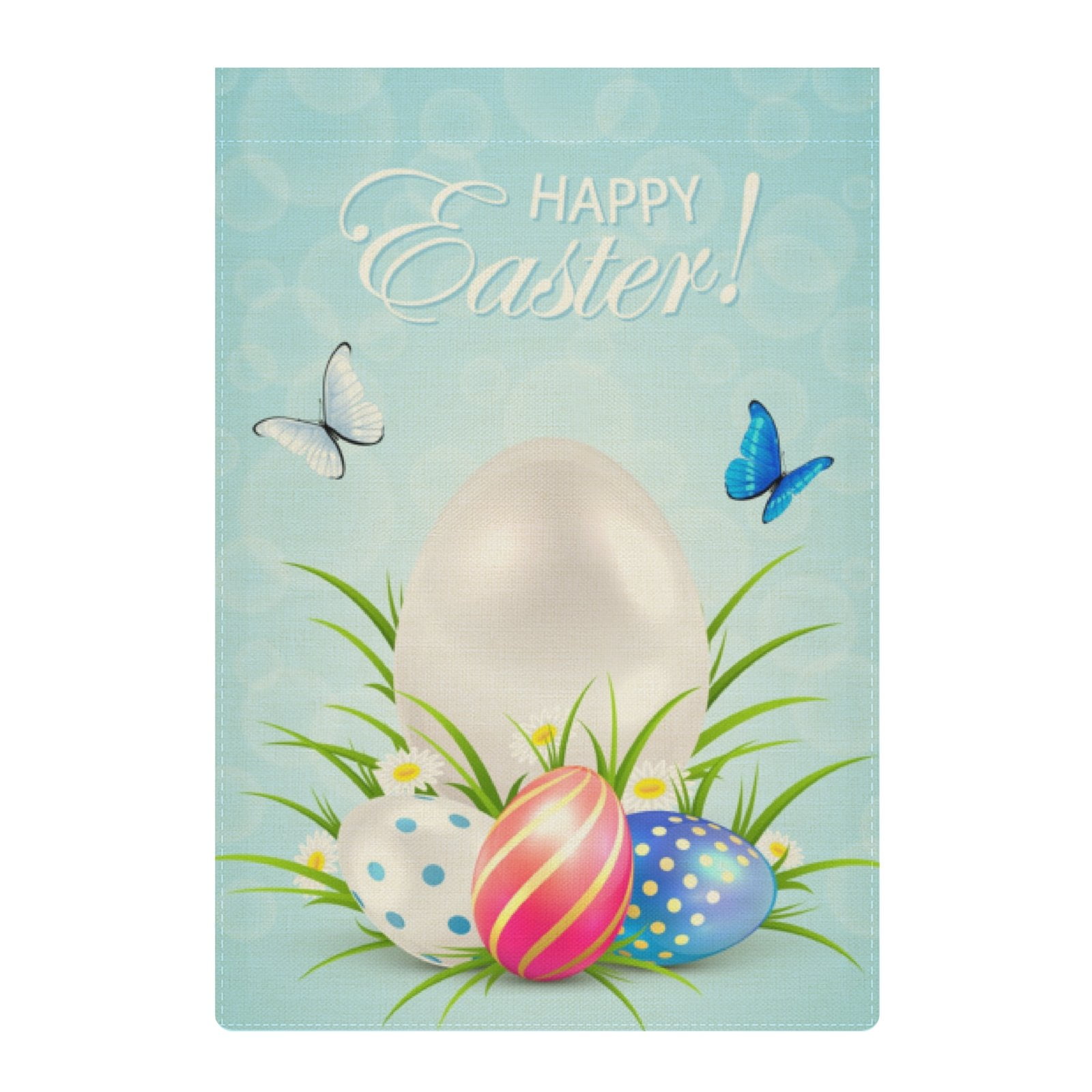 Happy Easter Garden Flags For Outside, Double Sided Linen Spring Summer ...